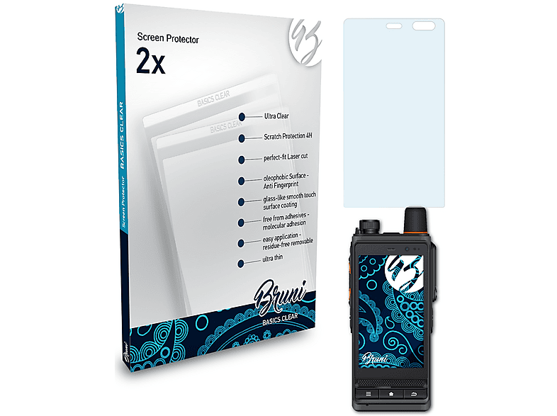 BRUNI 2x Basics-Clear Schutzfolie (für Telox TE620G) | MediaMarkt