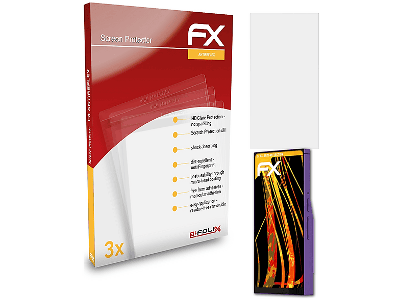 ATFOLIX 3x FX-Antireflex Displayschutz (für HiBy R6 Pro II (Gen 2 ...