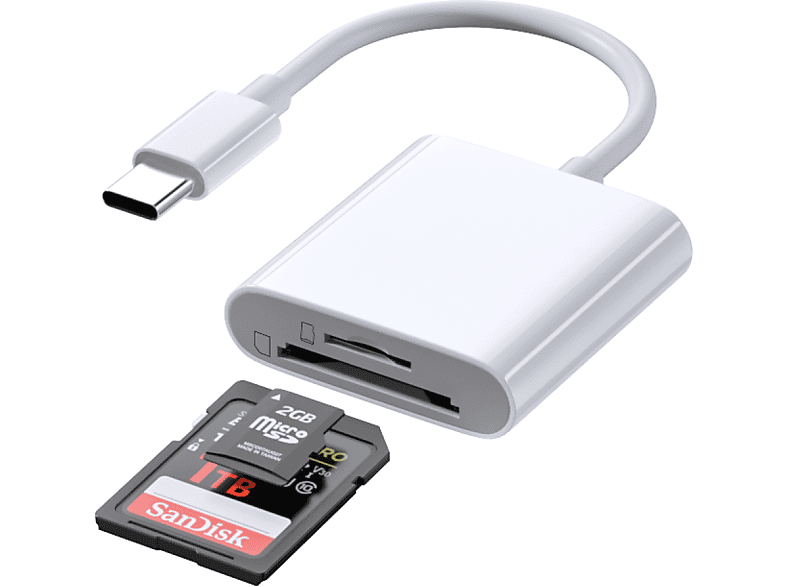 INF USB-C-Kartenleser für SD/TF-Speicherkarten – schne Kartenleser ...
