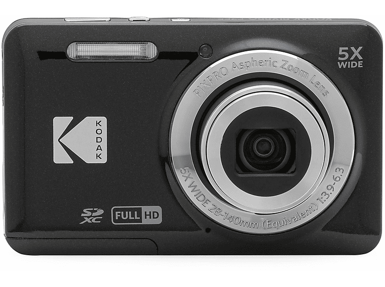 Cámara digital | KODAK FZ55-BK, 16,76 megapixel, Full HD 1080p, Negro ...