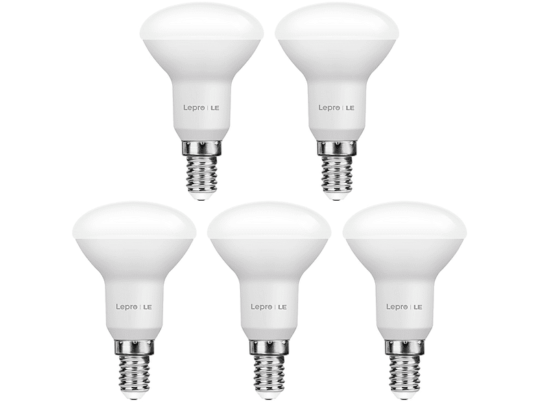 LEPRO E14 4.9W 470 Lumen 2700K, 5 Stück LED Lampe E14 Warmweiß 4,9 Watt ...