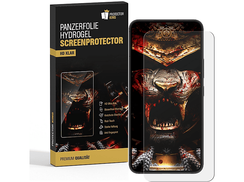 PROTECTORKING 4x Hydrogel-Glass FULL COVER KLAR Displayschutz (für ...