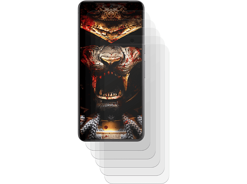 PROTECTORKING 5x Hydrogel-Glass FULL COVER KLAR Displayschutz (für ...