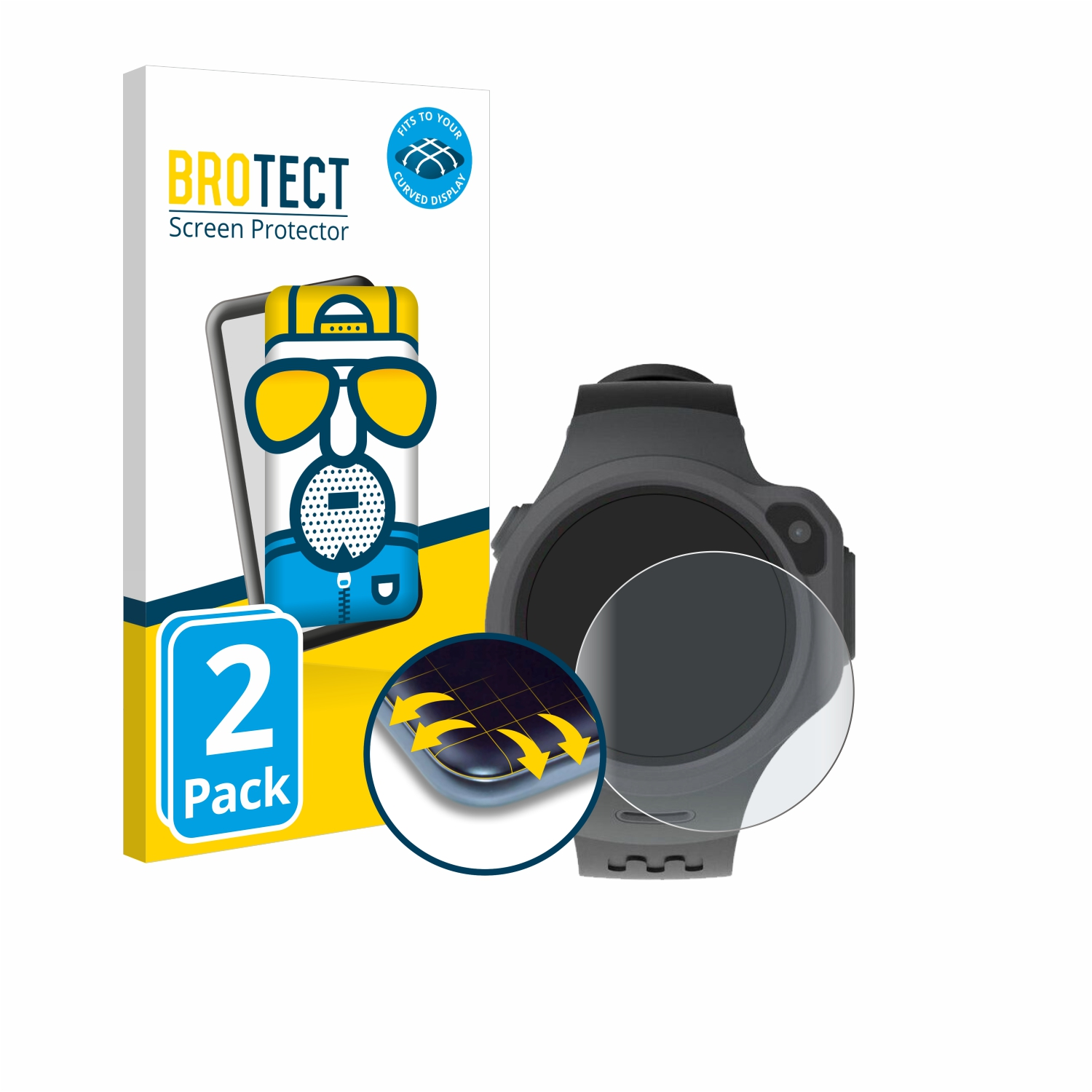 BROTECT 2x Flex matt Fullscreen 3D Curved Schutzfolie (für myFirst Fone ...