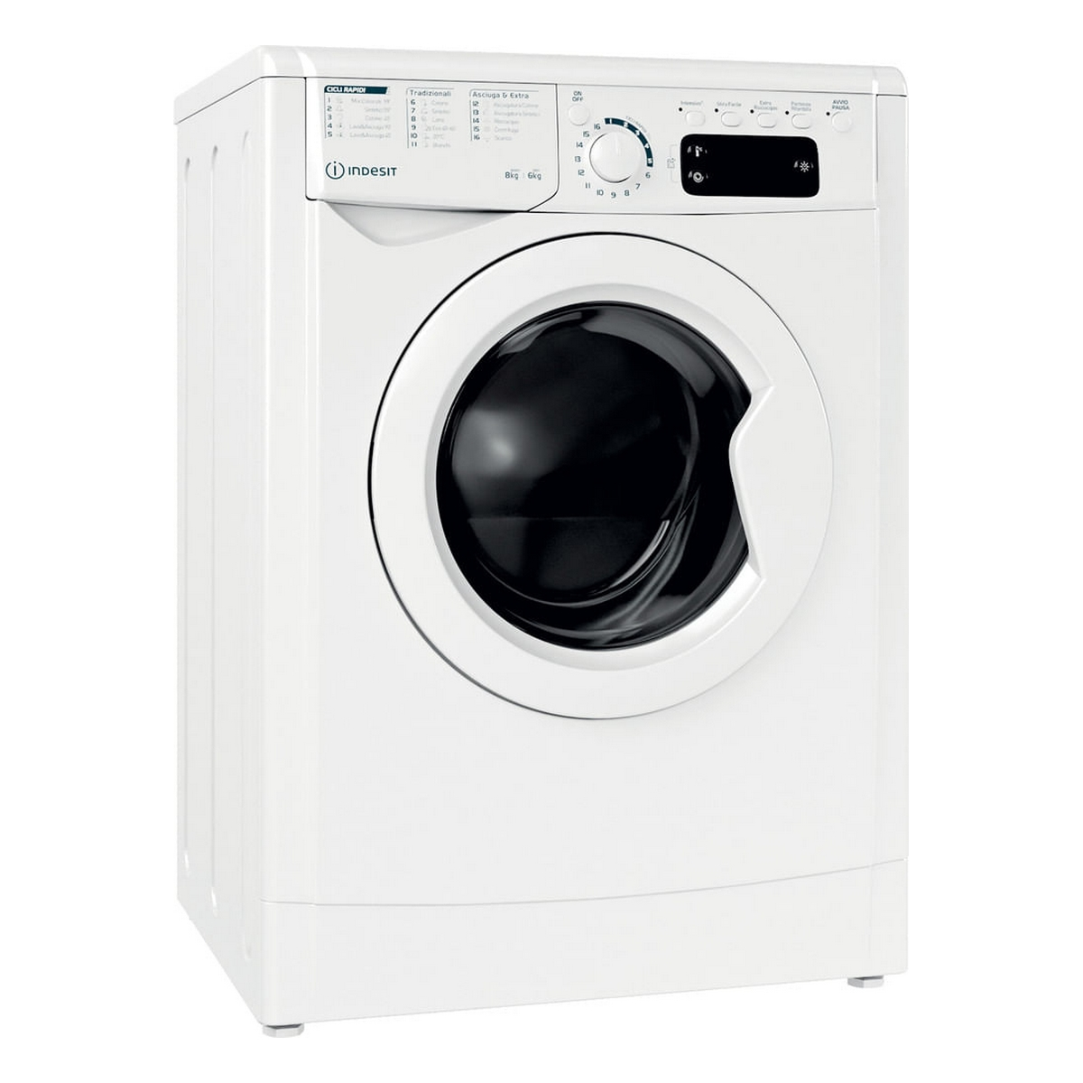 INDESIT EWDE 861483 W IT N Waschtrockner (8 kg / 6 kg, 1400 U/Min ...