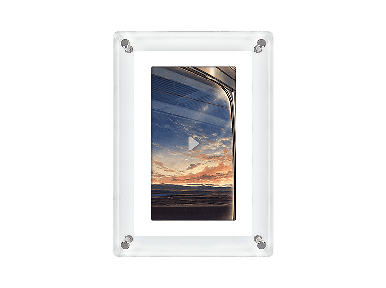 YEMASTER 5-Zoll Transparenter Digitaler Bilderrahmen – IPS-Display ...