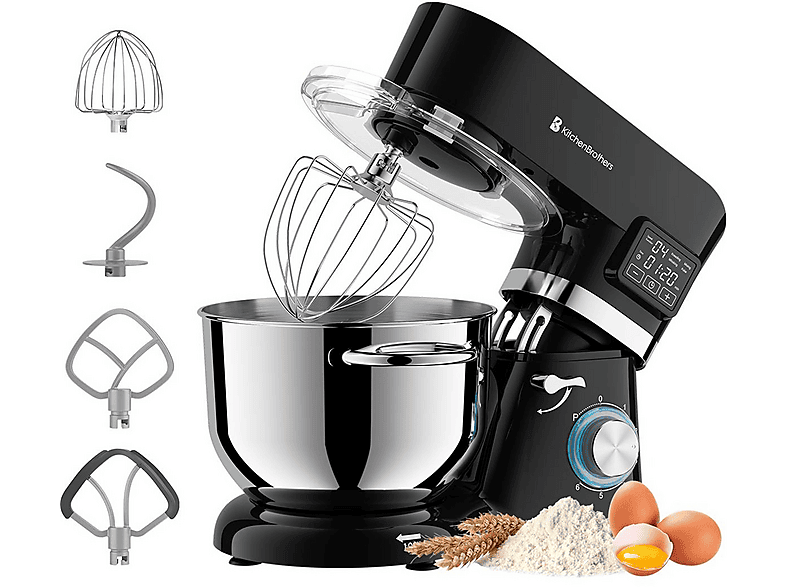 KITCHENBROTHERS KB790 | 1400W Keukenmixer Zwart 1400 W | MediaMarkt