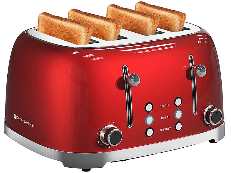 KITCHENBROTHERS KB726 Broodrooster Rood | MediaMarkt