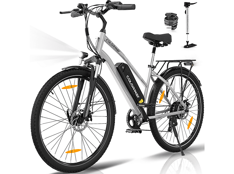 COLORWAY BK27 E-Bike, mit 36V 15Ah Akku, 250W Motor, EBike für Damen ...