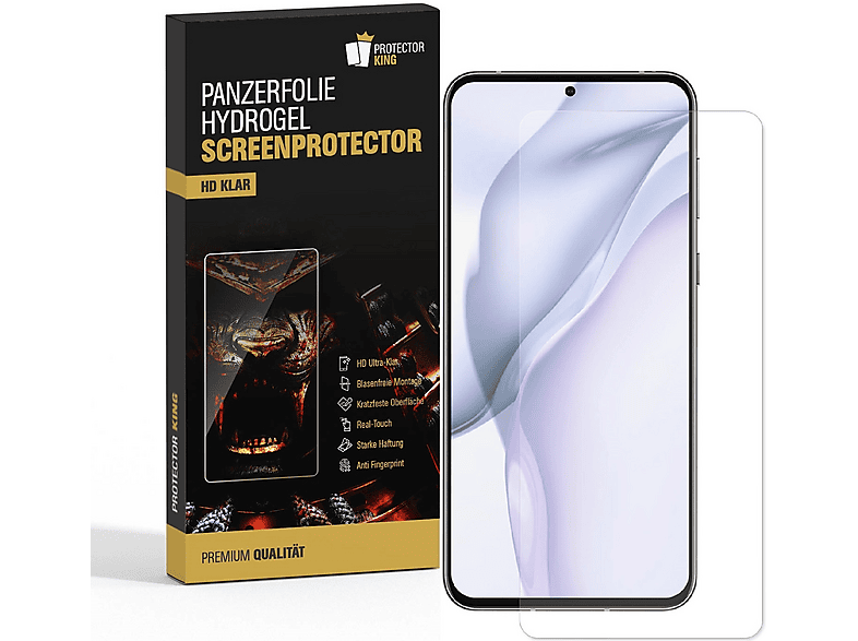 PROTECTORKING 4x Hydrogel-Glass FULL COVER KLAR Displayschutz (für ...