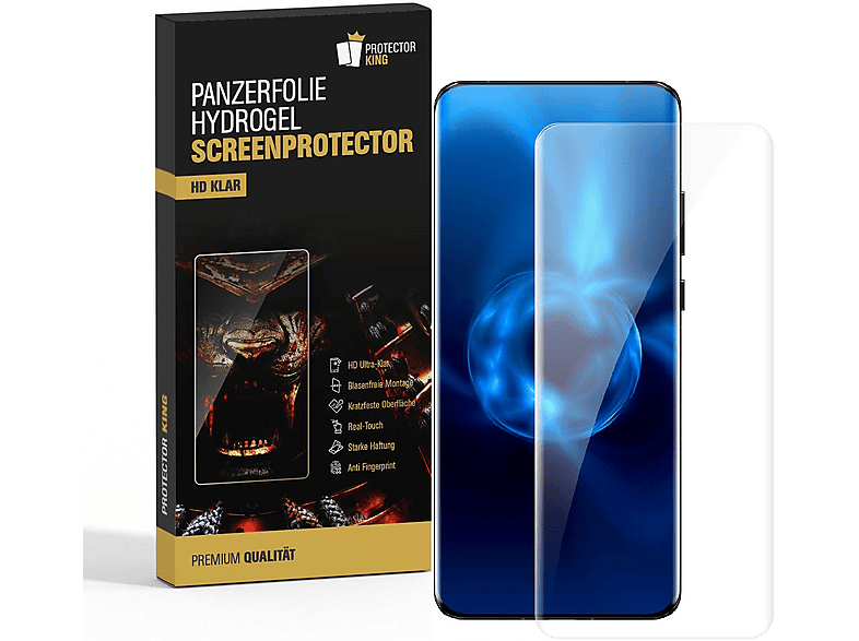 PROTECTORKING 3x Hydrogel-Glass FULL COVER KLAR Displayschutz (für ...