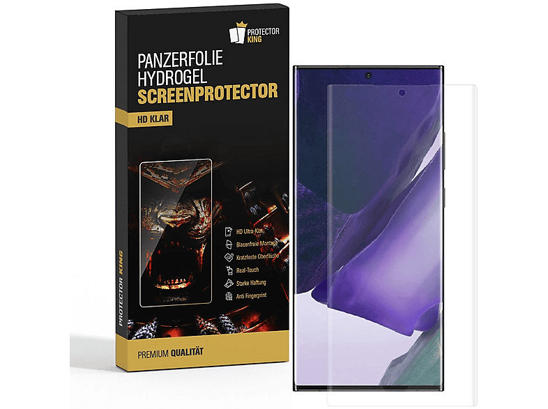 PROTECTORKING 2x Hydrogel-Glass FULL COVER KLAR Displayschutz (für ...