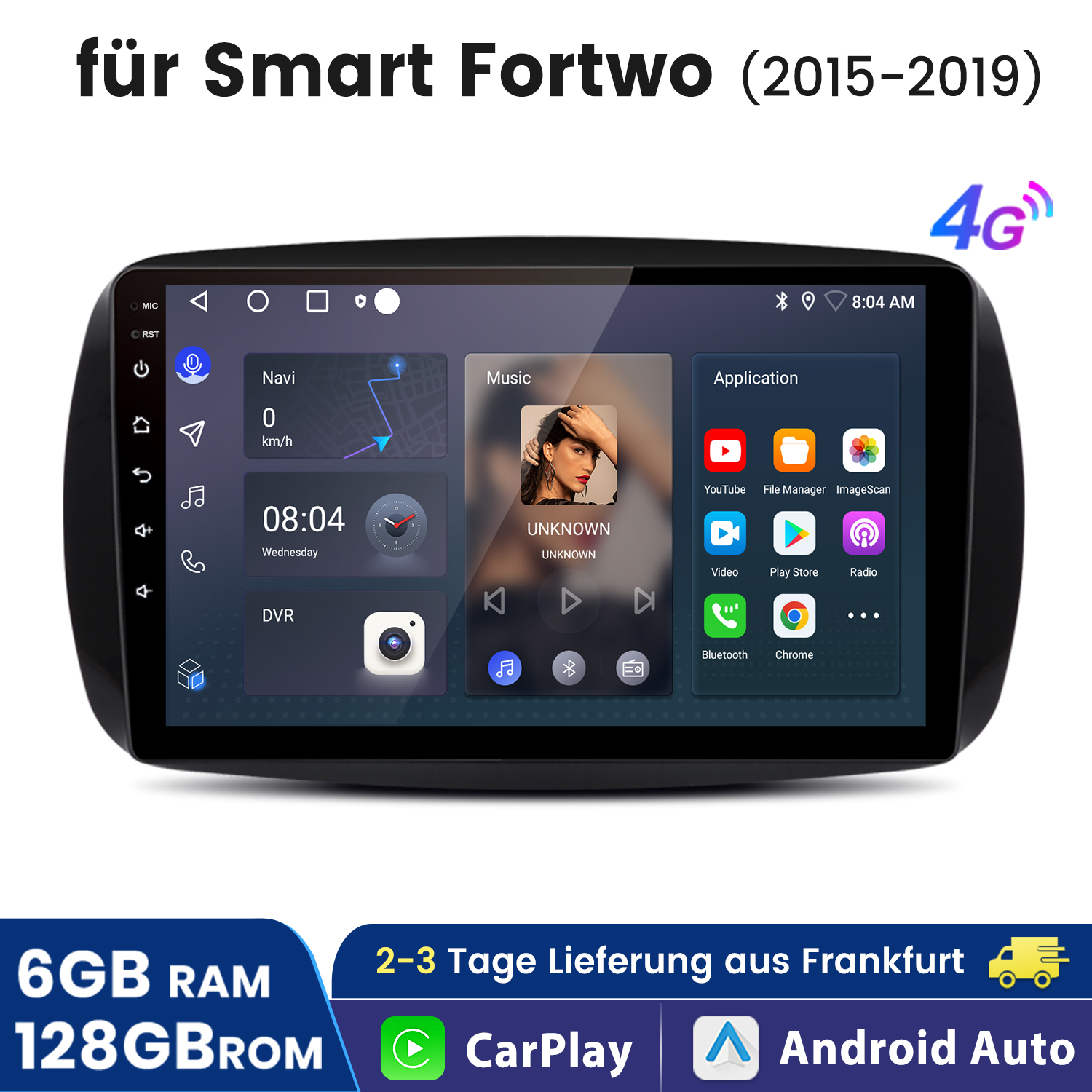 Radio samochodowe JUNSUN Benz Smart 453 2014-2020 Czarny | sprawdź cenę ...
