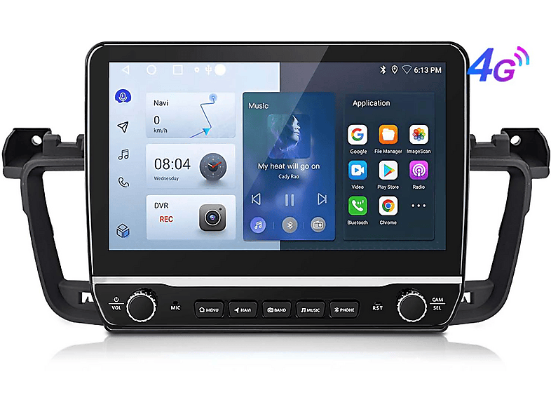 AWESAFE Peugeot 508 2011-2018 4+64GB Carplay android13 8kern 4GSIM WIFI ...