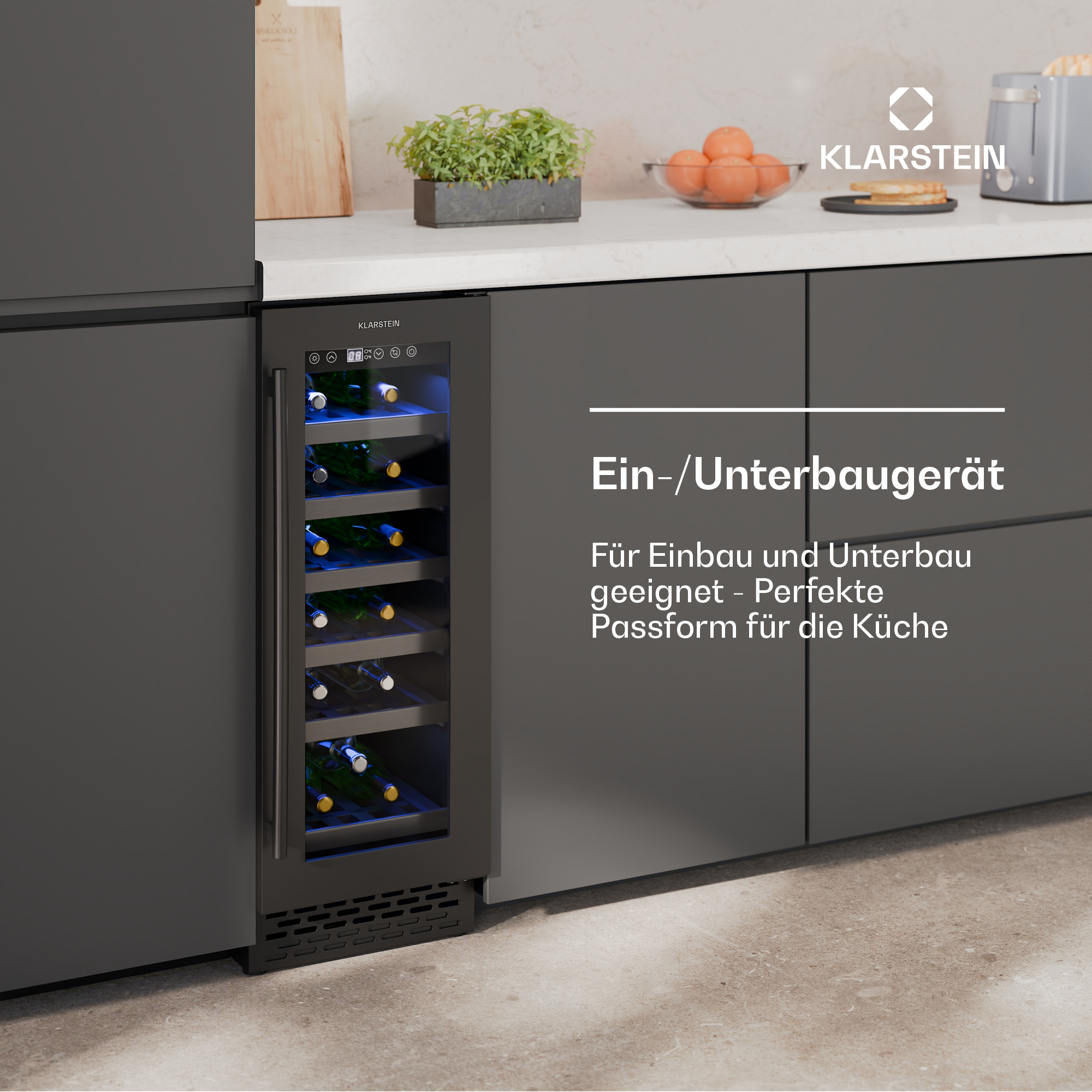Vinoteca libre instalación | KLARSTEIN Vinovilla Uno 18, 18 botellas ...