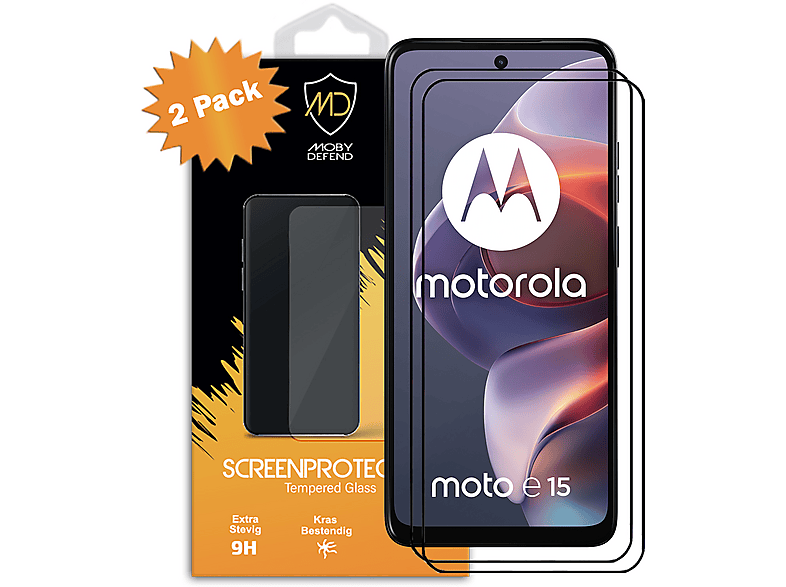 MOBYDEFEND 2-Pack Screensavers Met Zwarte Randen Gehard Glas Voor ...