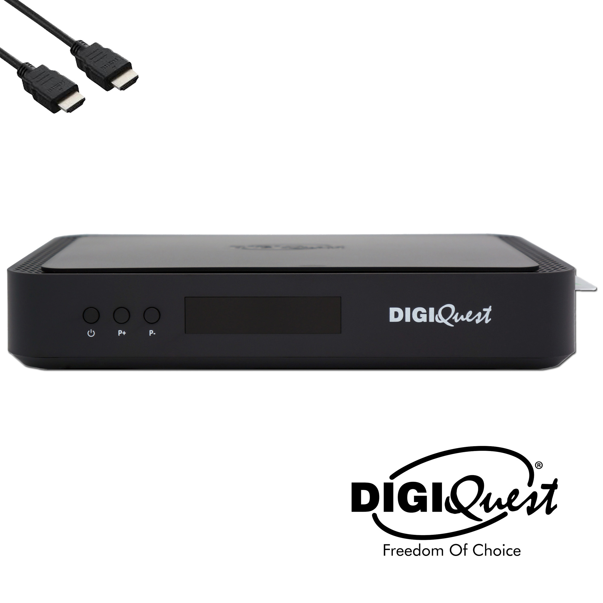 DIGIQUEST Q80 4K Receiver + TiVuSat 4K +150 WiFi (aktiviert) 4K UHD Combo Receiver (Schwarz ...
