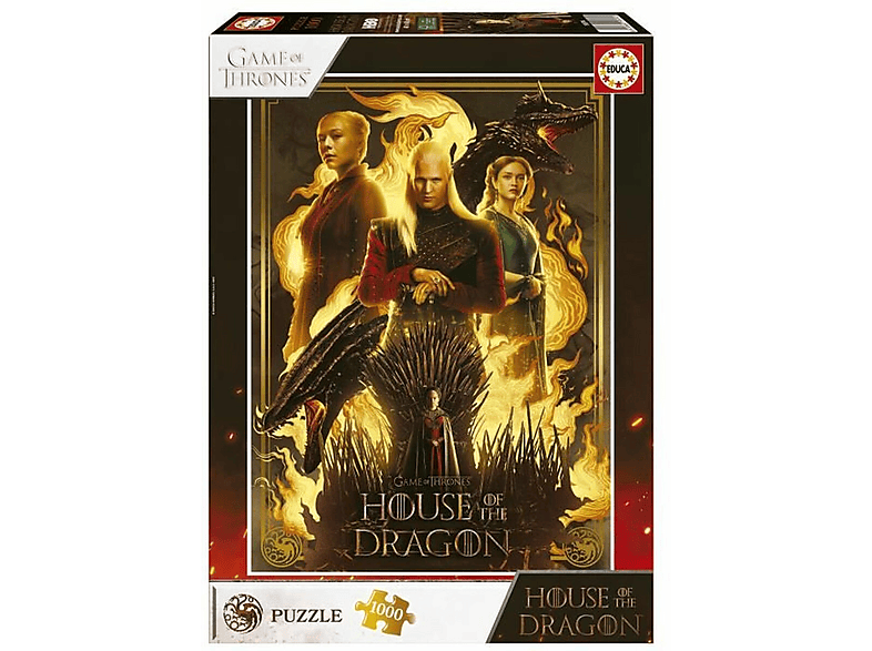 PUZZLE EDUCA House of the Dragon 1000 Pezzi in Cartone per 14 ...