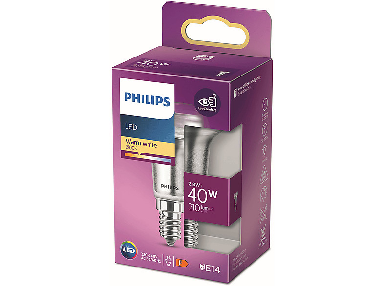 PHILIPS LED E14 Reflectorlamp (R50) 40W Niet Dimbaar 3 W E14 Warmwit ...