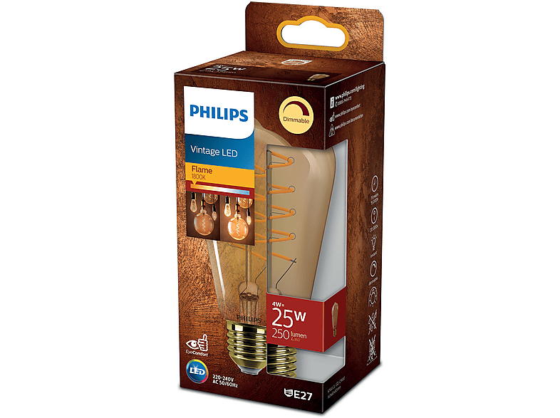 PHILIPS 929002982901 LED CLA 25W ST64 E27GOLD SP D LED Lampe E27 ...