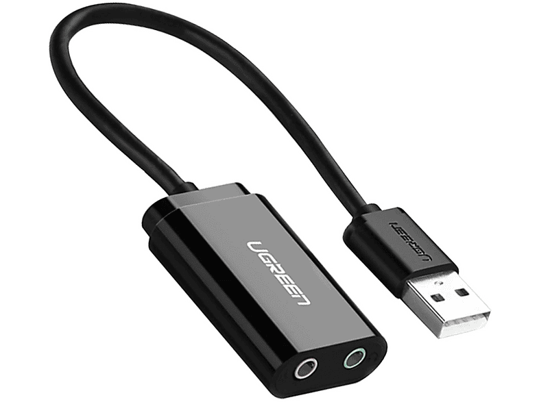 UGREEN USB-A To 3.5mm External Stereo Sound Adapter Black Kabel und ...