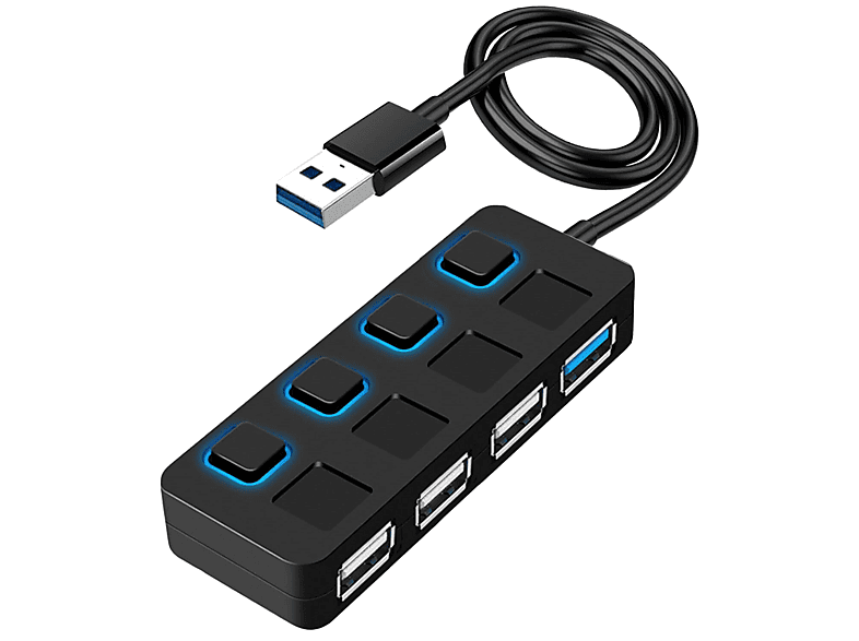 ZURABINI Plug-and-Play, USB-Hub, Schwarz | MediaMarkt