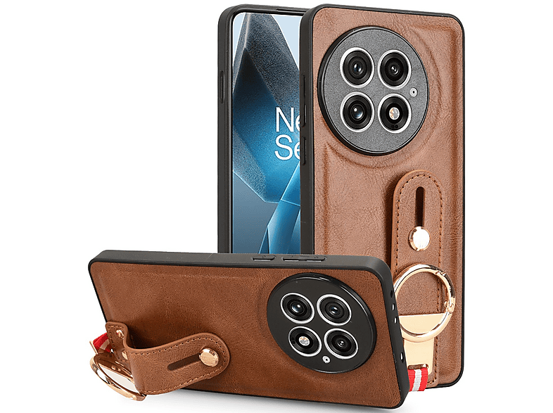 WIGENTO Design Kunstleder TPU Hülle mit Armband und Ring, Backcover ...