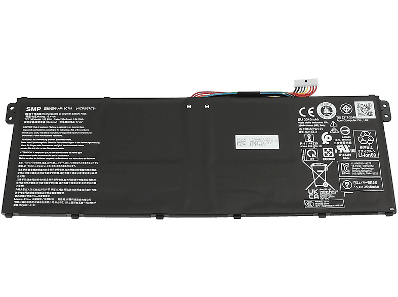 ACER AP18C7M Original 15,4V (AP18C7M) Li-Polymer Akku, 15.4 Volt, 3545 ...