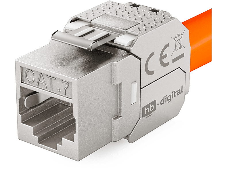 HB-DIGITAL Cat 7 RJ45 werkzeuglos Keystone Module | MediaMarkt