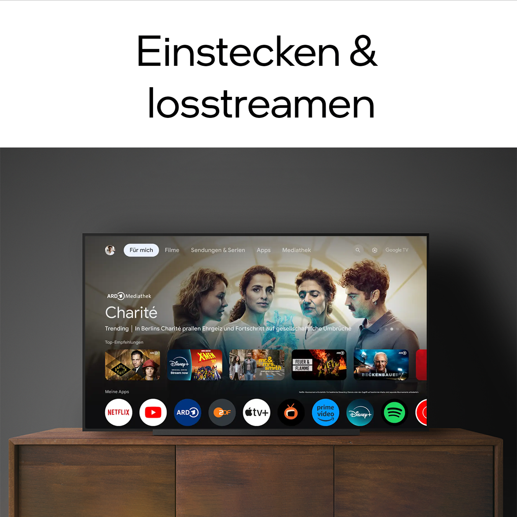 SMART STREAMING BOX GD2 4K HDR Google TV Media Player Fernsehen über ...