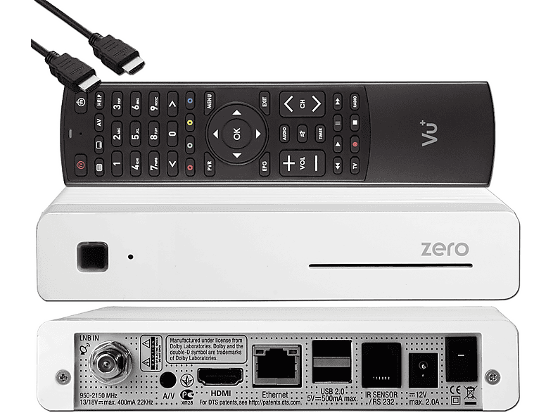 VU+ Zero HW Version 2, 1x DVB-S2 Linux Sat Receiver Full-HD Sat ...