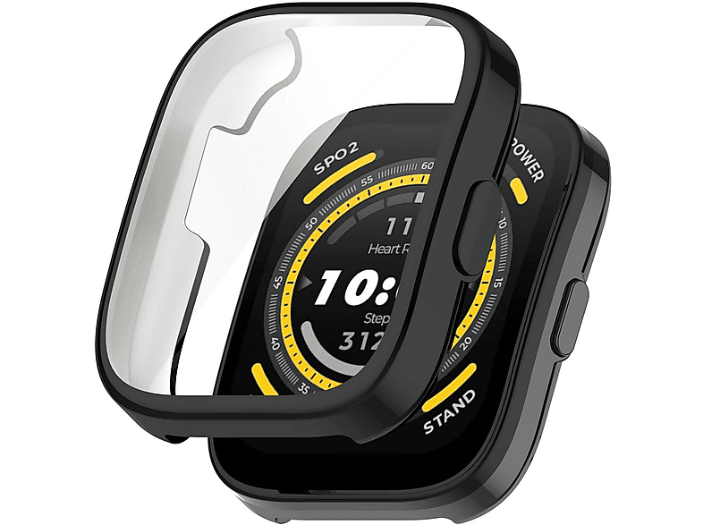 STRAP-IT© TPU case geschikt voor Amazfit Bip Smartwatch cover Zwart ...