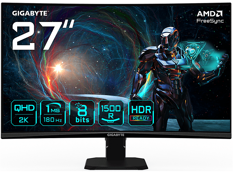 GIGABYTE GS27QCA 68,6CM VA MONITOR 27 Zoll QHD Gaming Monitor (1 ms ...