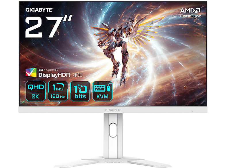 GIGABYTE M27QA ICE MONITOR GAMING, 27 ", WQHD, 2560 x 1440 Pixel ...