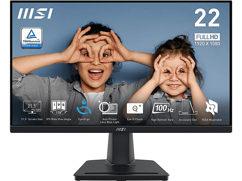 MSI PRO MP225 MONITOR, 21,5 ", Full-HD, 1920 x 1080 Pixel, tempo di ...