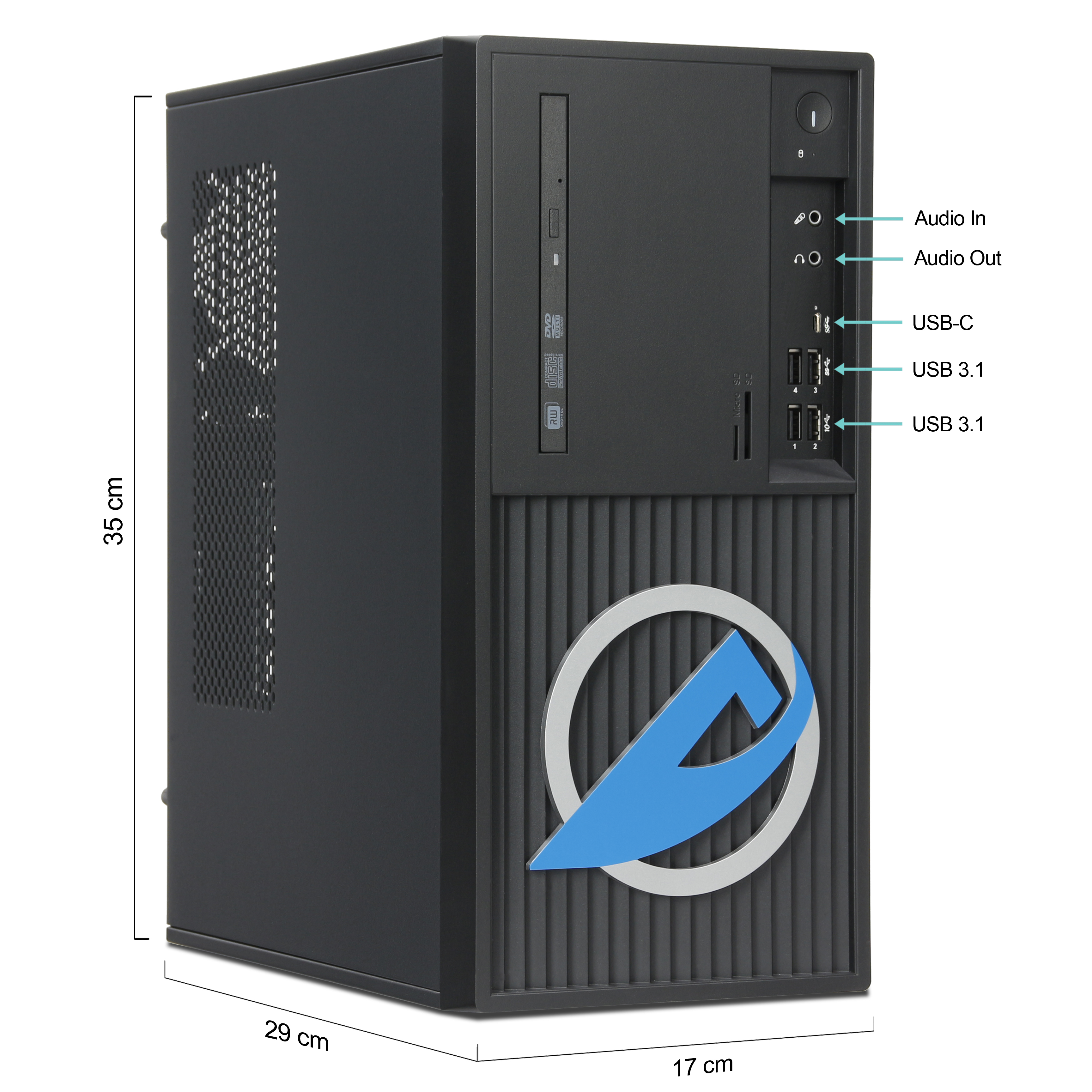 ANKERMANN-PC Bildbearbeitung Video Media Office, PC-Desktop mit Intel® Core™ i7 i7-8700 ...