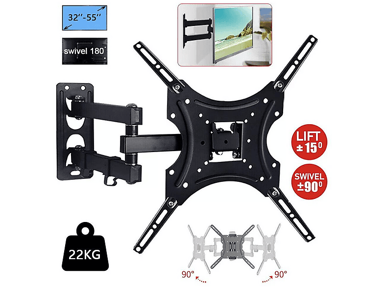 FLYSTAR Fernseher Ständer TV Ständer für 32-55 Zoll TV TV-Ständer ...