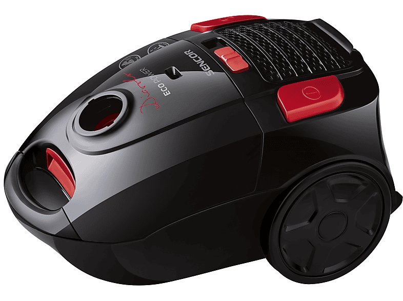 Aspirador con bolsa | SENCOR SVC 6001BK, 700 W, Depósito 3 l, Negro, Rojo | MediaMarkt