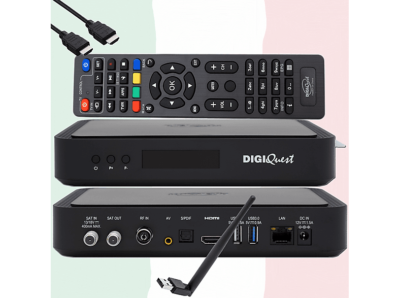 DIGIQUEST Q80 4K Receiver + TiVuSat + 150 WiFi (unaktiviert) 4K UHD Sat ...