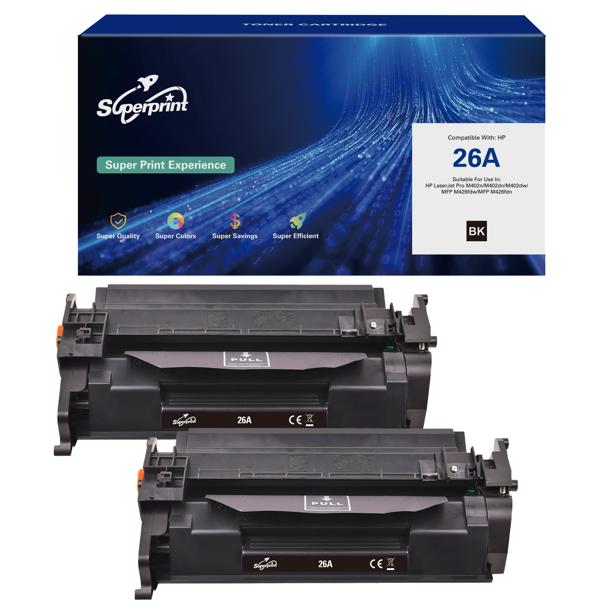 SUPERPRINT 26A Twin Pack Toner Schwarz (26A CF226A 26X CF226X) | MediaMarkt