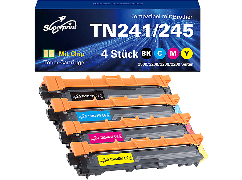 SUPERPRINT TN241 TN245 Noir, Cyan, Magenta, Jaune | MediaMarkt