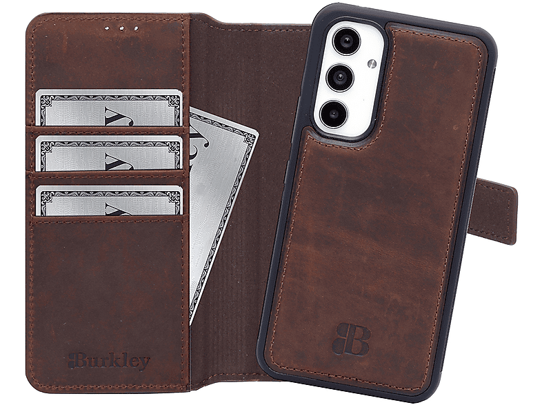 BURKLEY 2-in-1 Premium Lederhülle mit abnehmbarem Cover, Bookcover ...