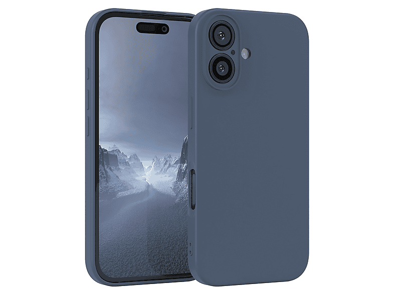EAZY CASE TPU Silikon Handycase Matt, Backcover, Apple, iPhone 16, Blau / Petrol | MediaMarkt