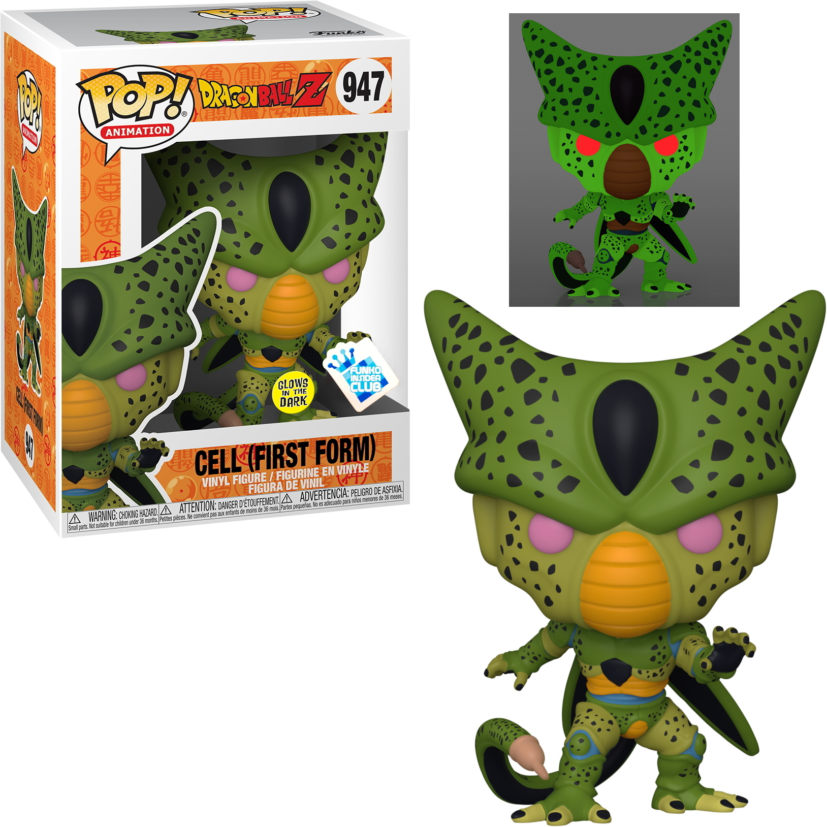 FUNKO Dragon Ball Z | Cell First Form 947 EX Glows Pop! Sammelfigur ...