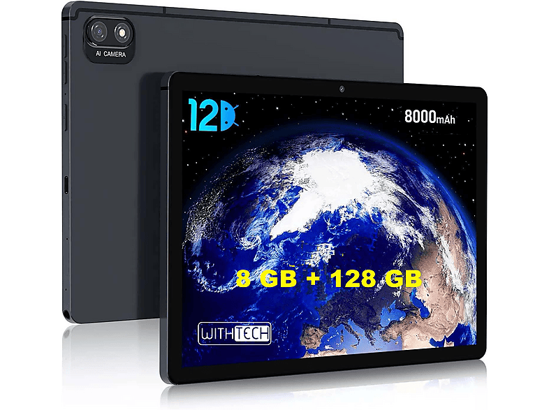 Tablet | WITHTECH CIS Edison X Game, Negro, 128 GB, 10,1 " Full-HD, 8 ...