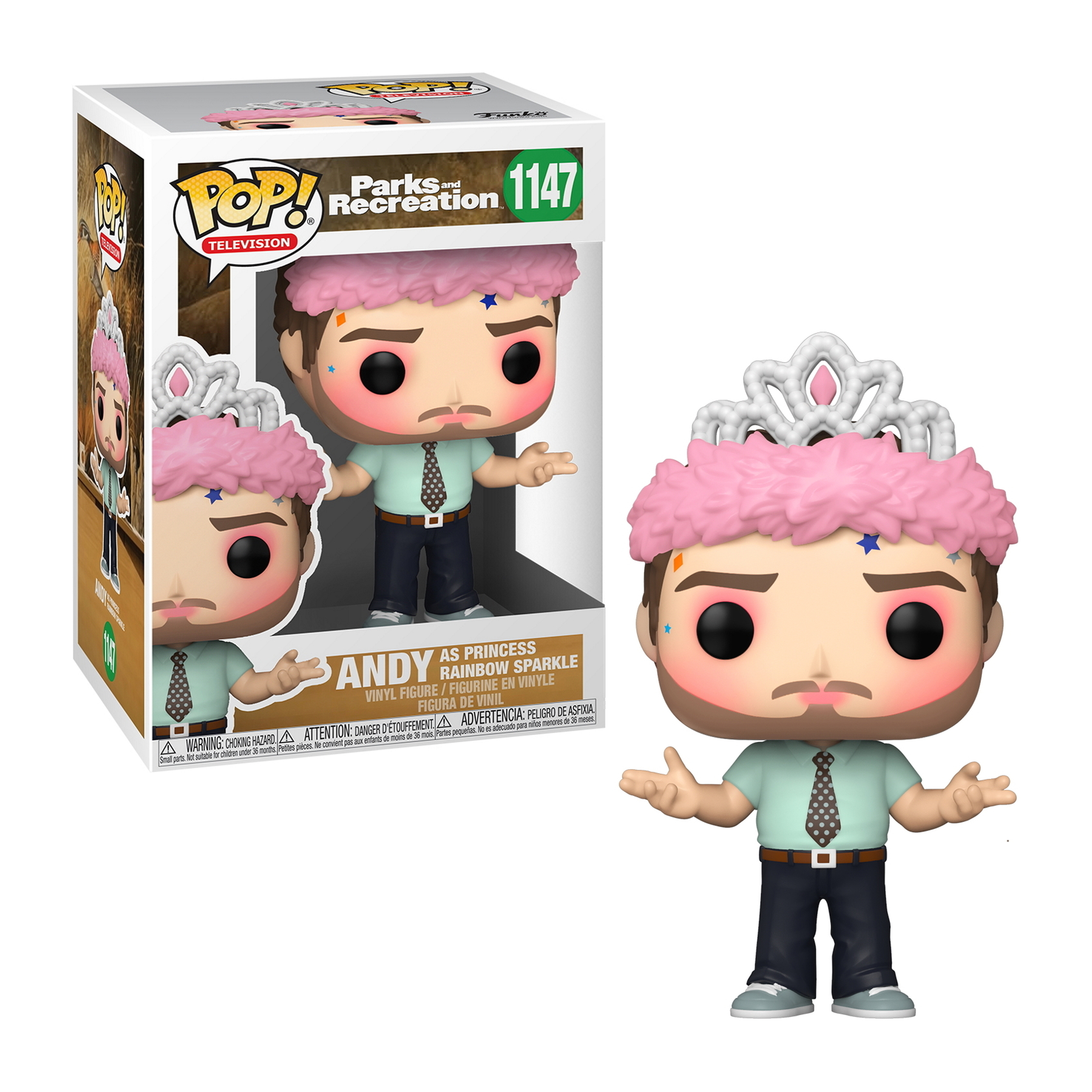 FUNKO Parks Recreation Andy as Princess Rainbow Sparkle Sammelfigur ...
