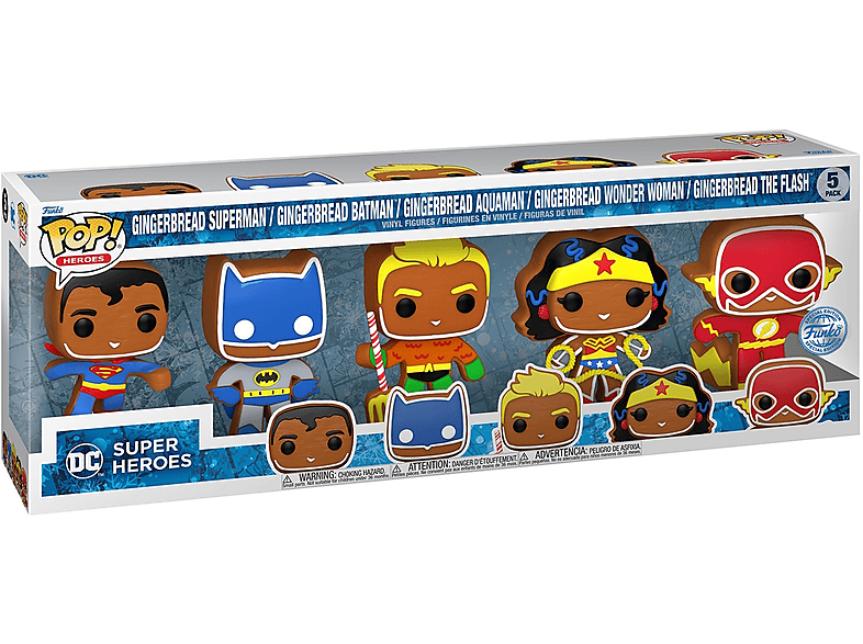 FUNKO Gingerbread Superman Batman Wonder Woman Flash Aqu Sammelfigur ...