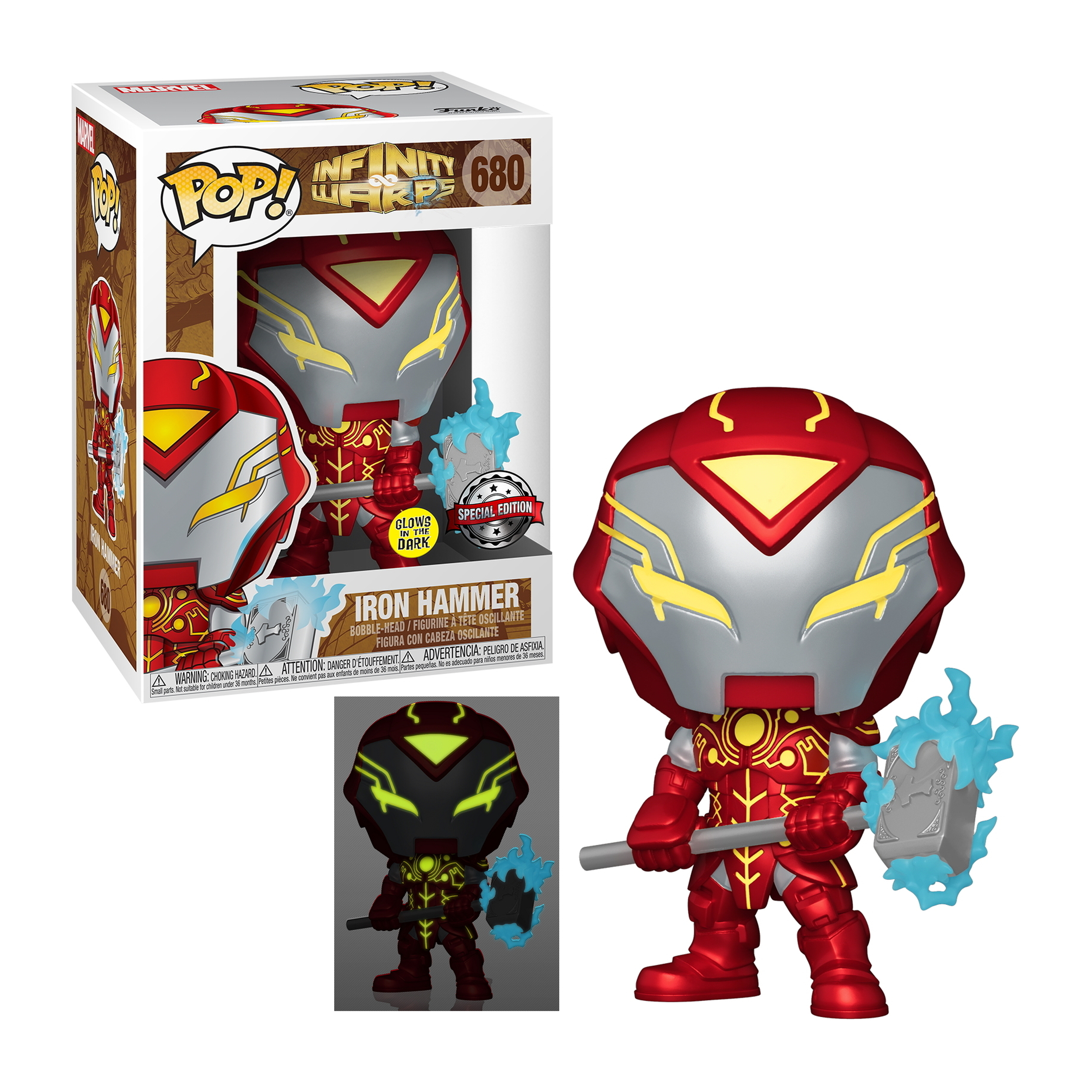 FUNKO Infinity Warps | Iron Hammer 680 Glows SP Pop! Sammelfigur | SATURN