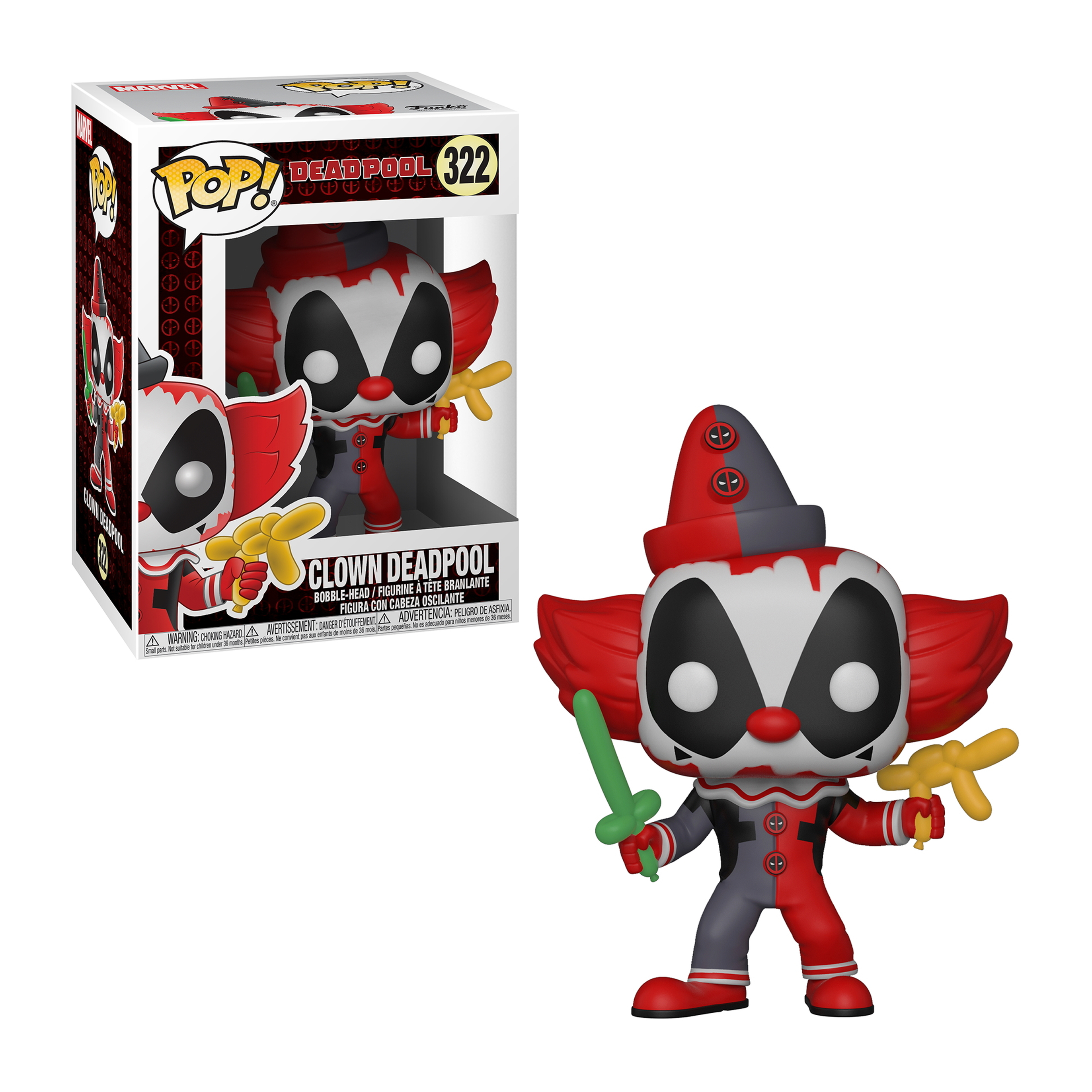 FUNKO Marvel Deadpool | Clown Deadpool 322 Pop! Sammelfigur | MediaMarkt