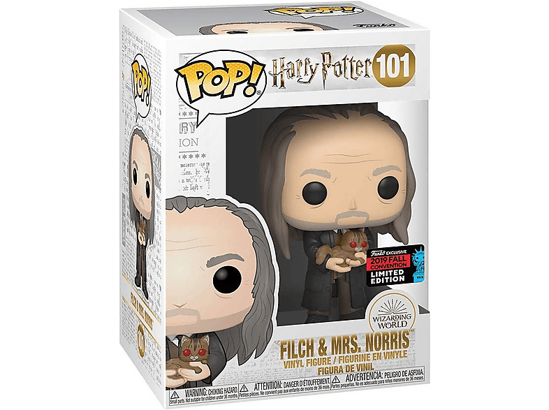 FUNKO Harry Potter Filch & Mrs Norris 101 NYCC 2019 Pop! Sammelfigur ...